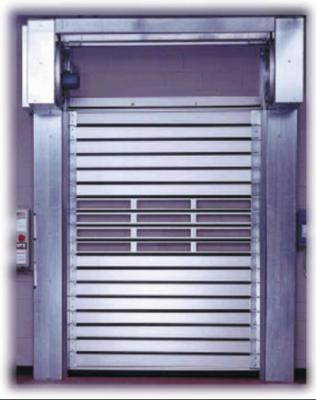 China Temperature Control PLC Customized Motor High Speed Security Entrance Door for sale