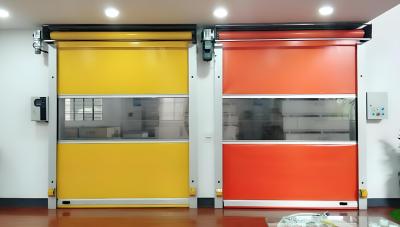 China Silent Durable High Speed PVC Roll Up Rapid Shutter Garage Door Customized Aluminum Alloy Exterior Door for sale