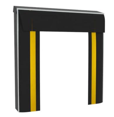 China Sistema de carregamento ajustável de PVC plástico de borracha de baixa manutenção Abrigo de porta do cais para conveniência de carregamento à venda