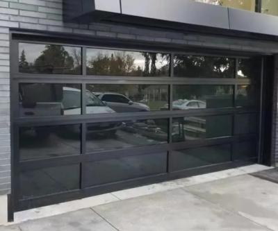 中国 手動式または自動式開口 水密度 3級 透明ガレージドア アルミ合金ガラス材料 販売のため