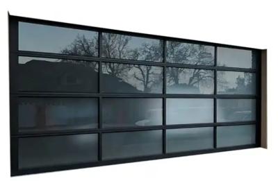 中国 アルミ合金ガラス 防水性 3級 透明ガラス セクションガレージドア 高度な安全性 販売のため