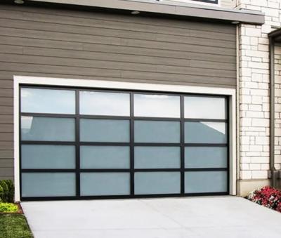 China Water Tightness Class 3 Transparent Chinese Manufacturer Hot Selling Sectional Modern Design Residential Automatic Overhead Garage Door for sale