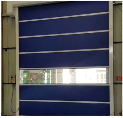 China Industrial Fireproof Anti Pinch PVC Fast Rapid Roller Door Automatic Stacking Manual Automatic Operation for Access Control for sale