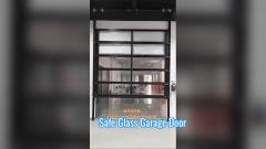 Choose Aluminum Alloy Glass Water Tightness Transparent Glass Sectional Garage Door For High Safety
