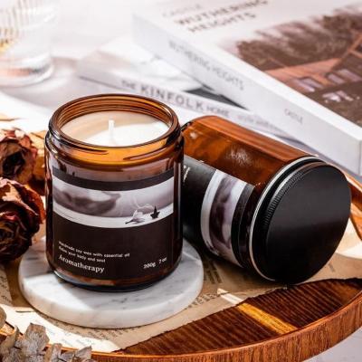 China A fragrância luxuosa da casa Scented o círculo 210g 6*6.3 Cm da cera da soja da vela à venda