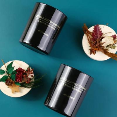 China Van het de Wasglas van de geursoja de Bemerkte Kaars Kruik met Giftdozen Te koop