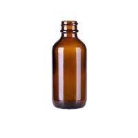 China 2oz Amber Boston Round Bottles for sale
