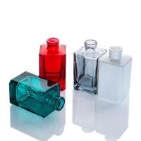 China Empty Square Luxury Colored 250ml Diffuser Glass Bottle for sale