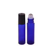 China Round Blue 10ml Glass Roller Ball Bottles for sale