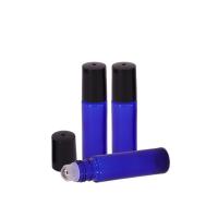 China Round Blue 10ml Glass Roller Ball Bottles for sale