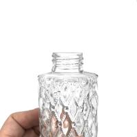 China Silver Cap 160ml Diffuser Glass Bottle With Travel Plug for sale
