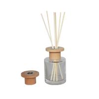 China Round Aromatherapy Wood Cover 100ml Reed Diffuser Cap for sale