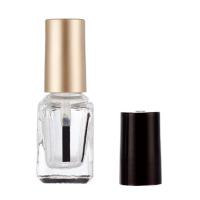 China Solid Plastic Double Cap 20g Empty Nail Polish Bottles With Brush for sale