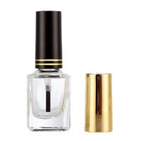 China Solid Plastic Double Cap 20g Empty Nail Polish Bottles With Brush for sale
