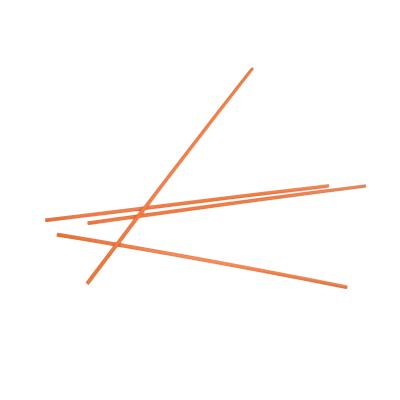 Cina Colore arancio Reed Diffuser Stick di spessore solido del giro 3mm in vendita