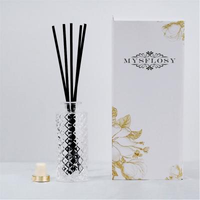 Cina Bottiglia vuota di vetro del diffusore dell'olio di Grey Carving Cylindrical 150ml in vendita