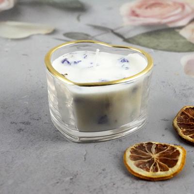 中国 大豆のワックスの家の芳香は蝋燭のガラス中心の形の瓶のギフト セットをかぎつけた 販売のため