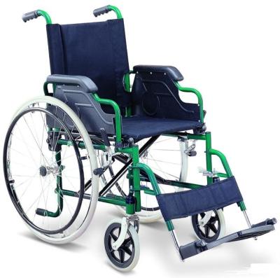 China Steel Manual Wheelchair Detachable Footrest, Flip up Armrest for sale