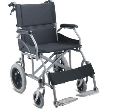 China Portable chromed steel wheelchair with drop back handle easy carry for sale