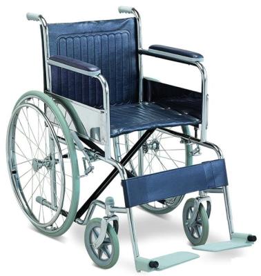 China CE ISO certificate steel manual wheelchair with single cross bar foshan manufacturer for sale