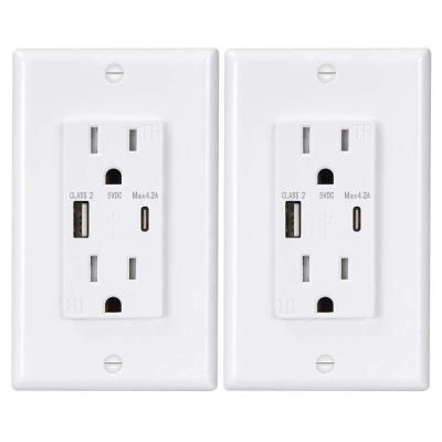 Cina presa USB a carica rapida con 15A 125V AC 60Hz in vendita
