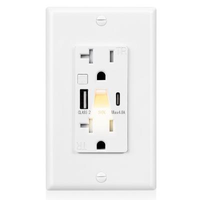 China Convenient USB Charging Outlet with Light 2700K 5V 4.2A for sale