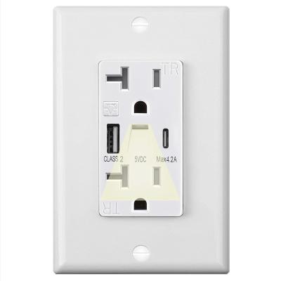 Китай Теплое белое ночное освещение USB 20А 125В 60Гц 5В 4.2А продается