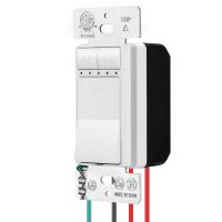 China Single Pole Rocker Paddle Dimmer Switch 120V 150W-600W Load Capacity with 5%-100% Dimming Range for sale
