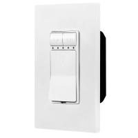 China Single Pole Rocker Paddle Dimmer Switch 120V 150W-600W Load Capacity with 5%-100% Dimming Range for sale