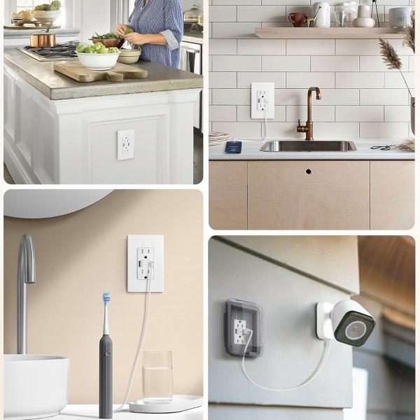 Quality Auto Monitoring Secure GFI GFCI Electrical Outlet 15A With 2 USB for sale