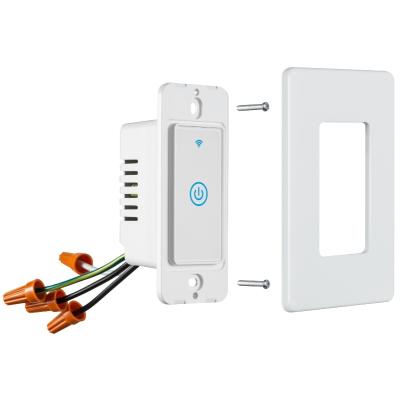 China Single Pole Tuya Smart Switch Wall Mounted Intelligent 240V 10A for sale