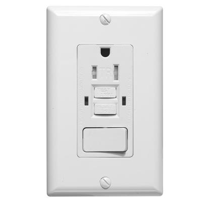 China Tamper Resistant 15A GFCI Electrical Outlet With LED Indicator for sale