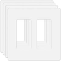 China Screwless 2-Gang Wall Plate for US Socket - 116x70.2mm White/Black Plastic Cover for sale