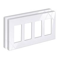 China 4-Gang Screwless Wall Plate for US Sockets & Switches - 8.35