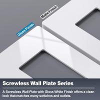 China 4-Gang Screwless Wall Plate for US Sockets & Switches - 8.35