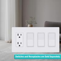 China 4-Gang Screwless Wall Plate for US Sockets & Switches - 8.35