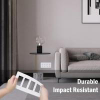 China 4-Gang Screwless Wall Plate for US Sockets & Switches - 8.35