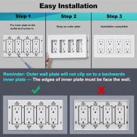 China 4-Gang Screwless Wall Plate for US Sockets & Switches - 8.35
