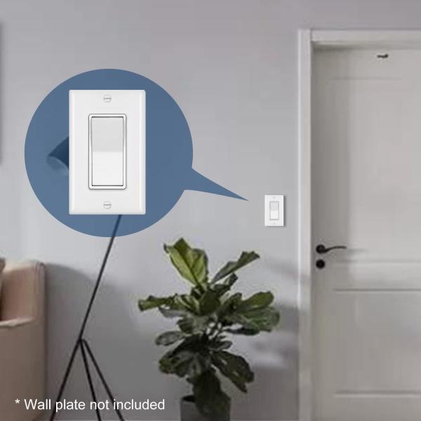 Einpoliger Dekor Schalter Schalter Wandmontiert Standard Grouding 120V
