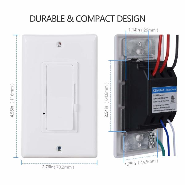 Quality 110-277V Electrical Wall Type 0-10V LED Dimmer Controller Dimmable Light Switch for sale