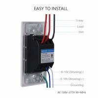 China 110-277V 0-10V LED Dimmer Controller Wall Switch - 150W LED Load, 600W Halogen Capacity for sale