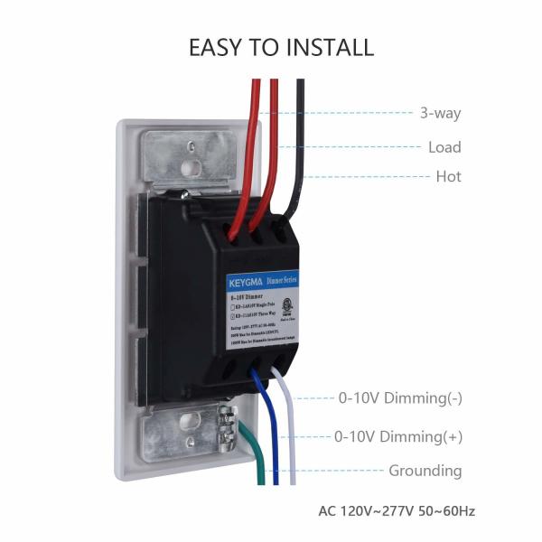 Quality 110-277V Electrical Wall Type 0-10V LED Dimmer Controller Dimmable Light Switch for sale