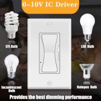 China 0-10V Wall Mount Dimmer Switch for LED Panel Lights - 150W LED Load, 600W Halogen, AC 100-277V for sale