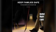 USB Outlet Night Light 5V 4.8A Tamper Resistant