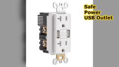 20A GFCI Outlet With USB Charge Safe Power