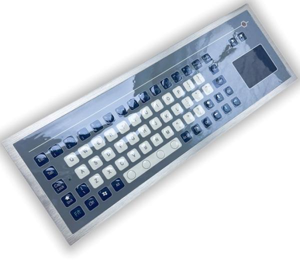 Quality IP67 71 Keys Industrial Membrane Keyboard With Touch Pad Antistatic Keyboard Front Panel Mountrd -40℃ for sale
