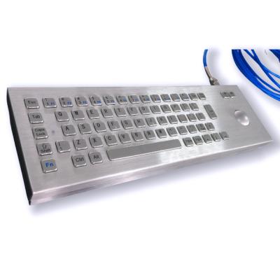 China Best Price Stainless steel IP65 Water Proof Industrial Keyboard With stainless steel Trackball Vandal Proof IK07 Multiple languages for sale