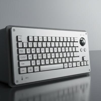 China IP65 IK07 SUS304 Stainless Steel Industrial Keyboard with -40°C to +65°C Operating Range and Maintenance-Free Trackball for Unsupervised Public Access for sale