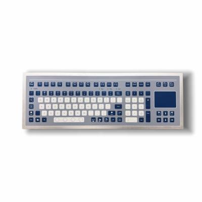 China Industrial membrane keyboard 105 keys with touchpad waterproof USB for sale