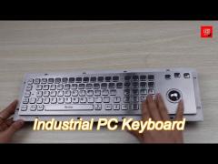 IP65/IK07 Waterdicht/stofdicht Industriële roestvrijstalen toetsenbord integreren met TouchPad USB-interface Frontpaneel gemonteerd